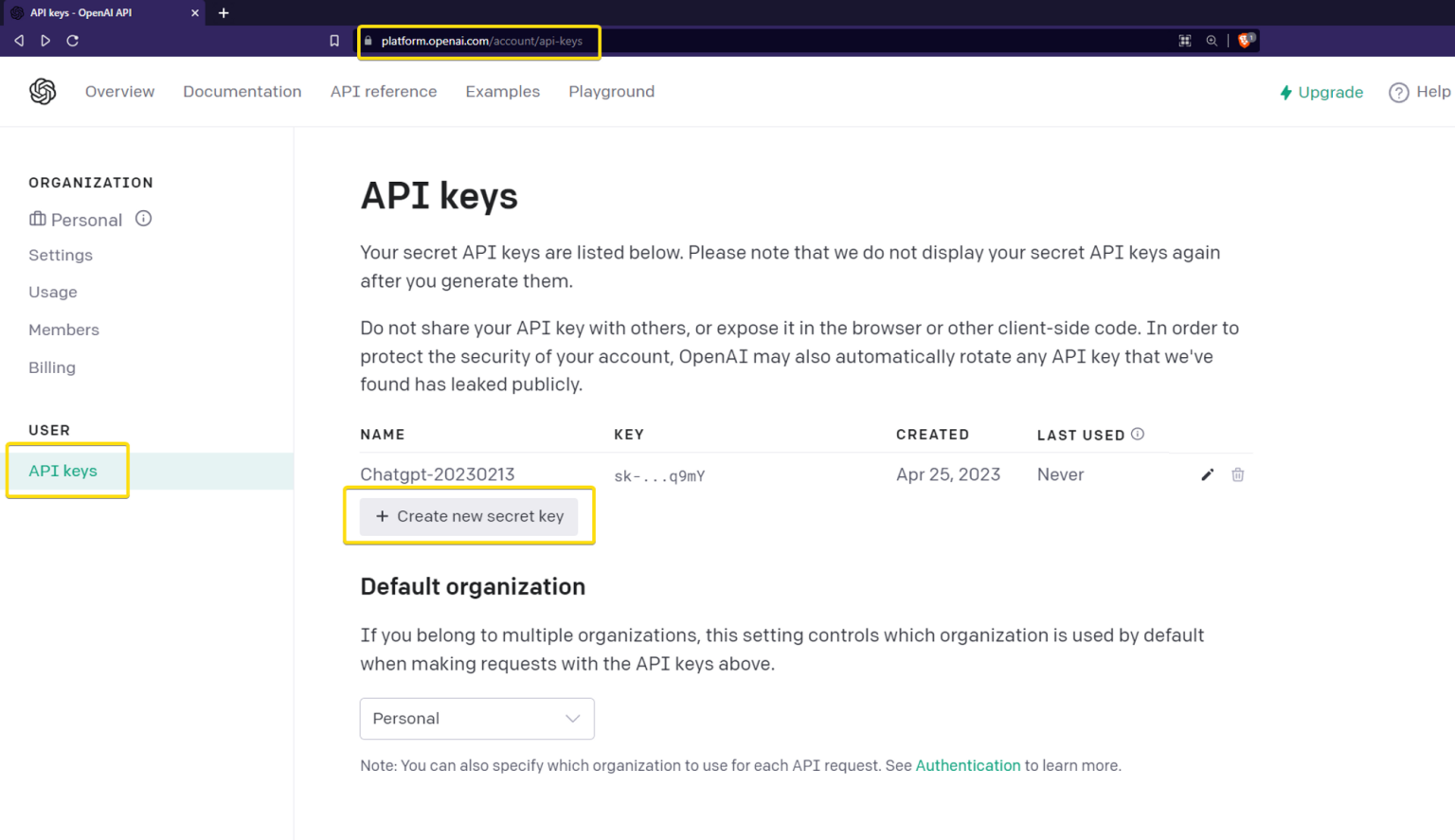 OpenAI API Key
